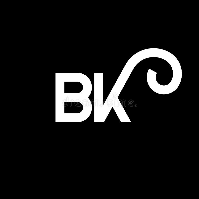 BK Letter Logo Design on Black Background. BK Creative Initials Letter ...