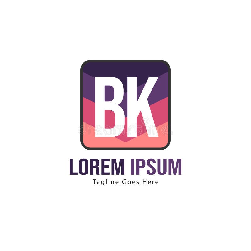 BK Letter Logo Design. Creative Modern BK Letters Icon Illustration ...