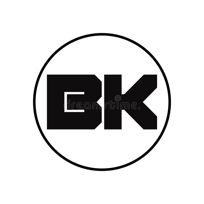 BK Letter Logo Design with Simple Style Stock Vector - Illustration of ...