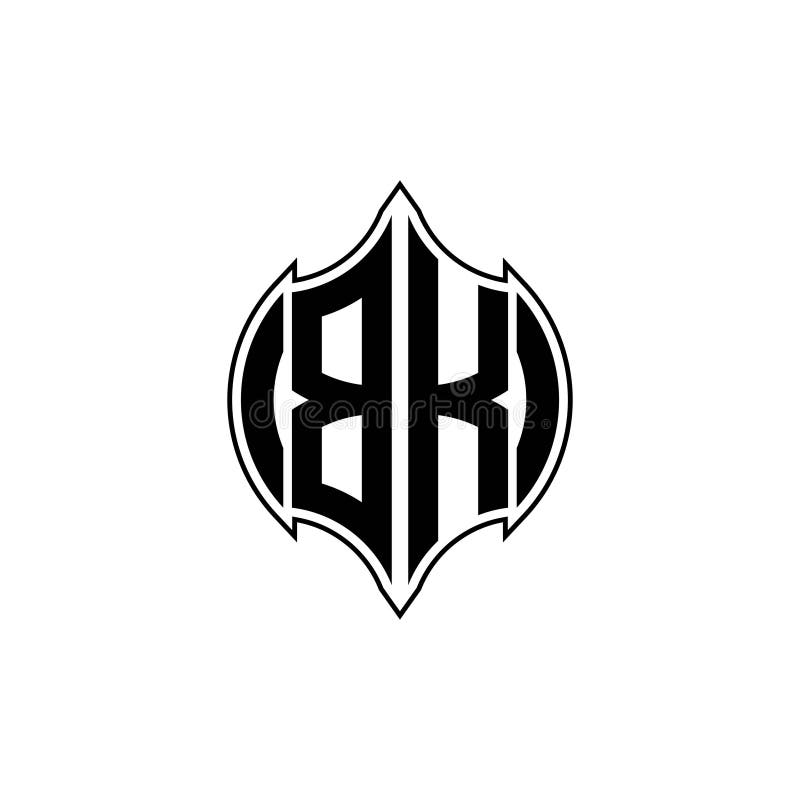 BK Logo Monogram Geometric Shield Shape Style Stock Vector ...