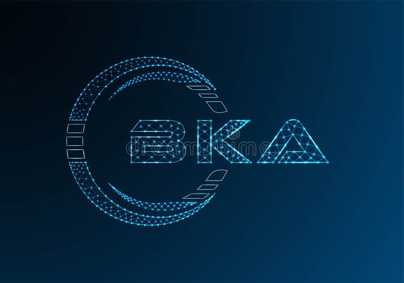 BKA Low Poly Letter Logo Vector Design. BKA Stock Illustration ...