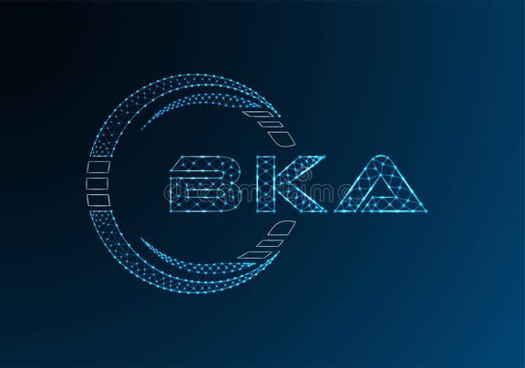 BKA Low Poly Letter Logo Vector Design. BKA Stock Illustration ...