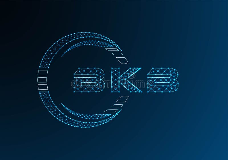 BKB Low Poly Letter Logo Vector Design. BKB Stock Illustration ...