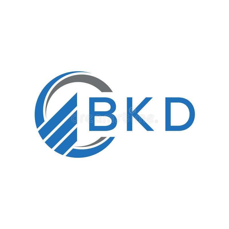 Bkd Flat Accounting Logo Design On White Background Bkd Creative