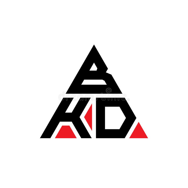 BKD Triangle Letter Logo Design with Triangle Shape. BKD Triangle Logo ...