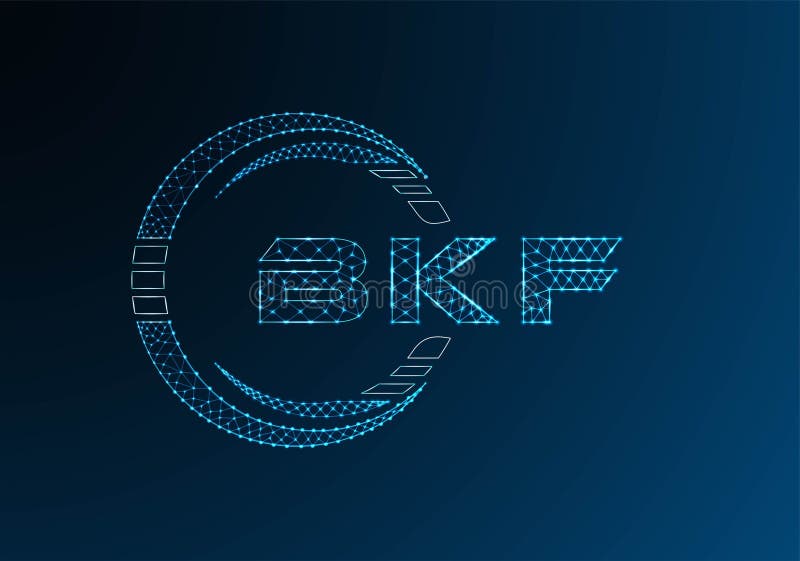 BKF Low Poly Letter Logo Vector Design. BKF Stock Illustration ...