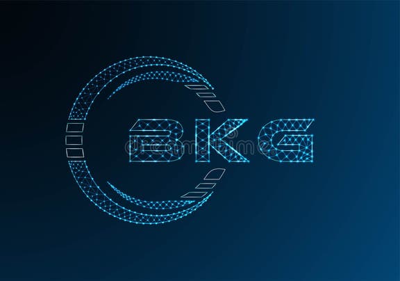 BKG Low Poly Letter Logo Vector Design. BKG Stock Illustration ...