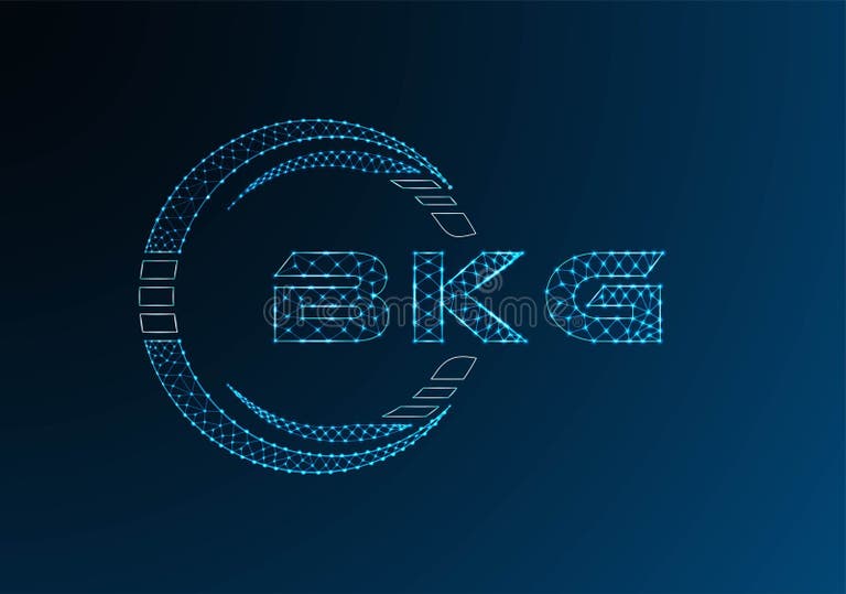 BKG Low Poly Letter Logo Vector Design. BKG Stock Illustration ...