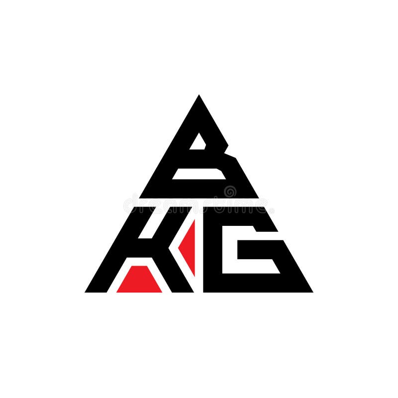 BKG Triangle Letter Logo Design with Triangle Shape. BKG Triangle Logo ...