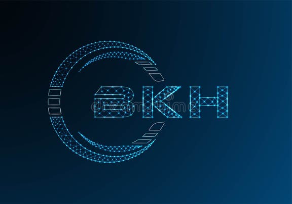 BKH Low Poly Letter Logo Vector Design. BKH Stock Illustration ...