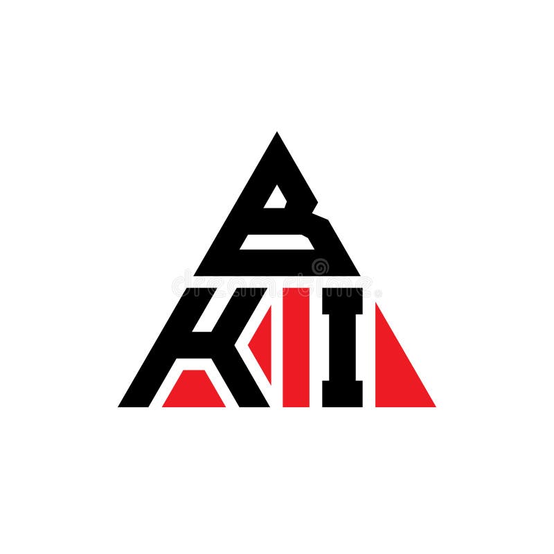 BKI Triangle Letter Logo Design with Triangle Shape. BKI Triangle Logo ...