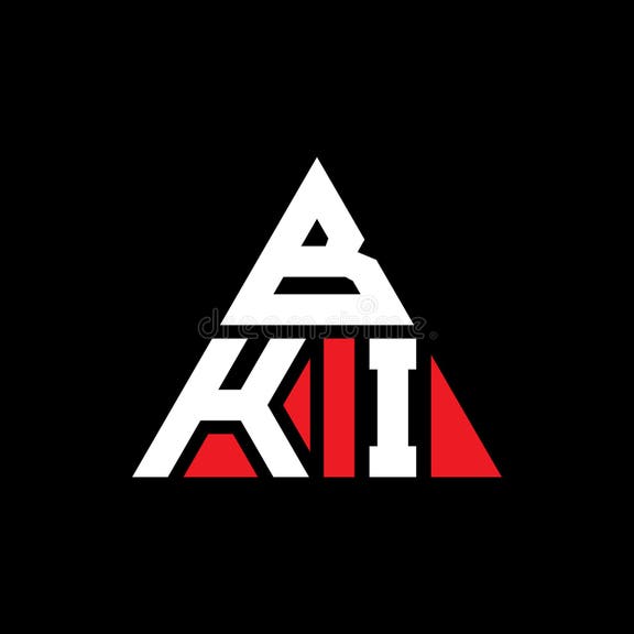 BKI Triangle Letter Logo Design with Triangle Shape. BKI Triangle Logo ...