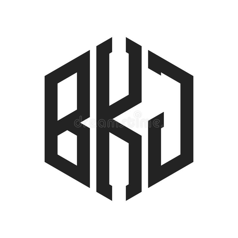 BKJ Logo Design. Initial Letter BKJ Monogram Logo Using Hexagon Shape ...