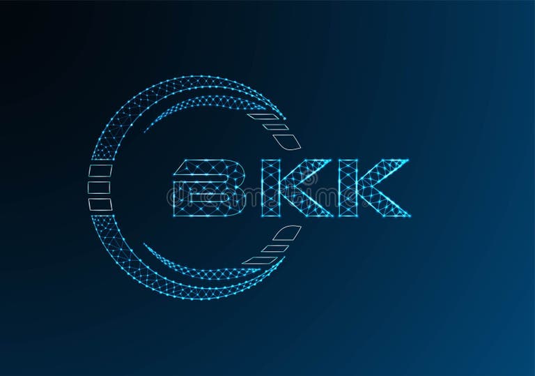 BKK Low Poly Letter Logo Vector Design. BKK Stock Illustration ...