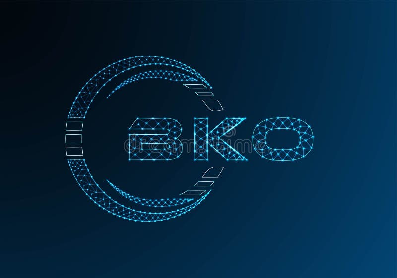 BKO Low Poly Letter Logo Vector Design. BKO Stock Illustration ...