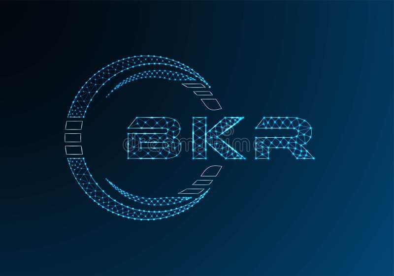 BKR Low Poly Letter Logo Vector Design. BKR Stock Illustration ...