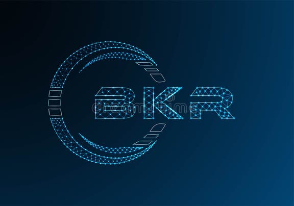 BKR Low Poly Letter Logo Vector Design. BKR Stock Illustration ...