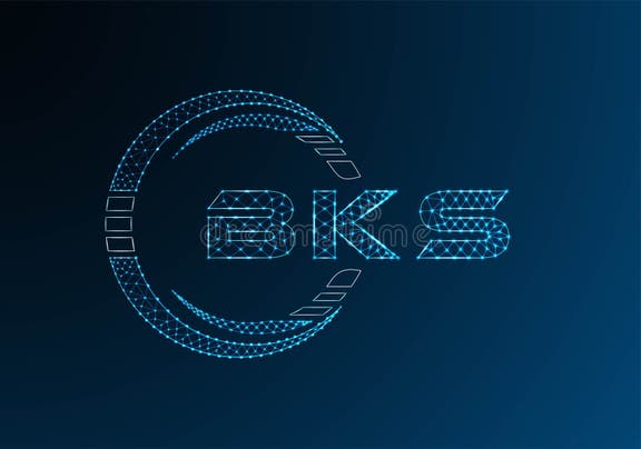BKS Low Poly Letter Logo Vector Design. BKS Stock Illustration ...