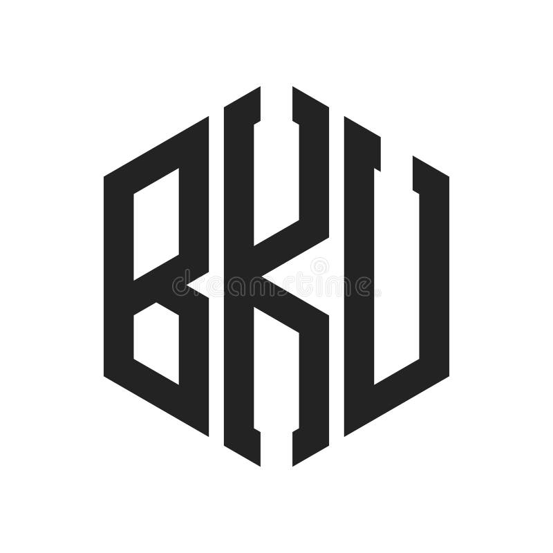 BKU Logo Design. Initial Letter BKU Monogram Logo Using Hexagon Shape ...