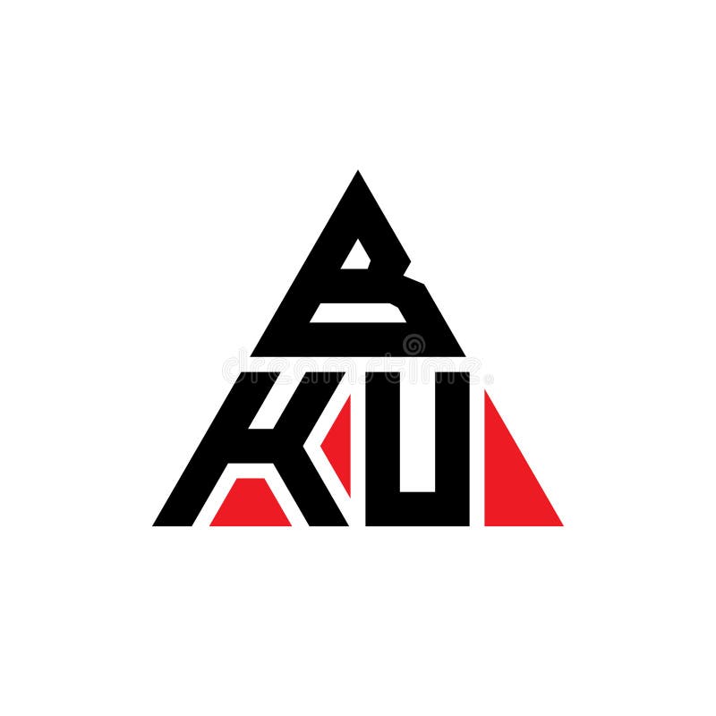 BKU Triangle Letter Logo Design with Triangle Shape. BKU Triangle Logo ...