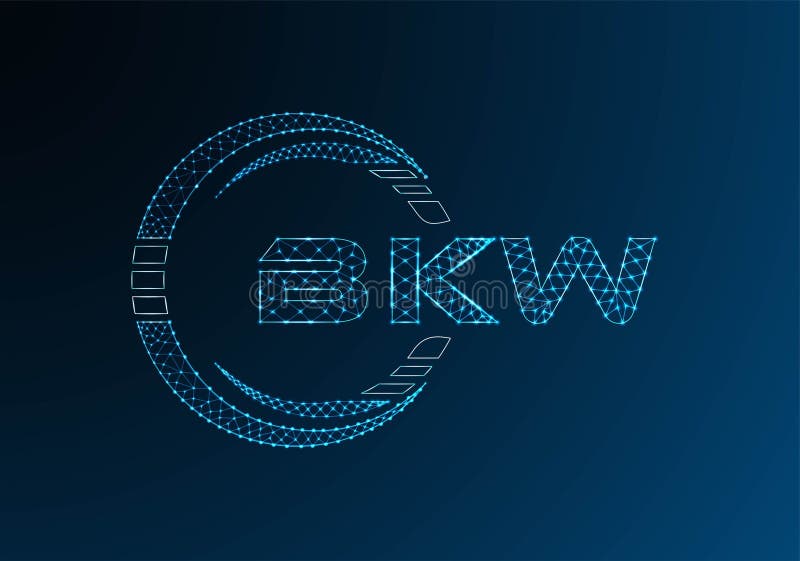 BKW Low Poly Letter Logo Vector Design. BKW Stock Illustration ...