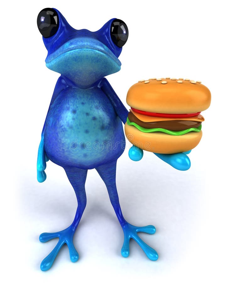 Blå groda stock illustrationer. Illustration av groda - 45040901