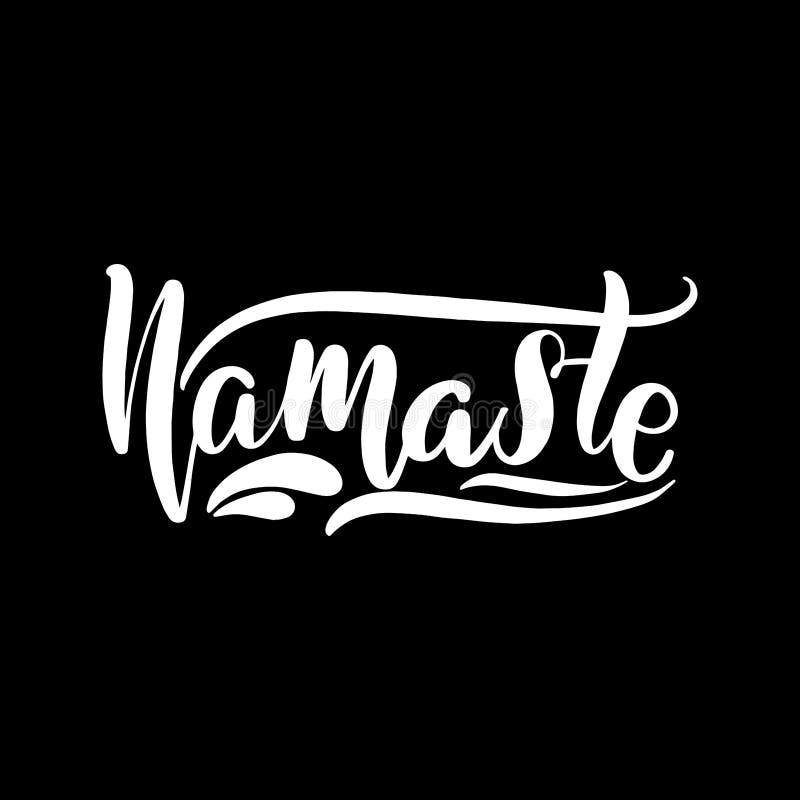 Blackboard Lettering Namaste Stock Vector - Illustration of decoration ...