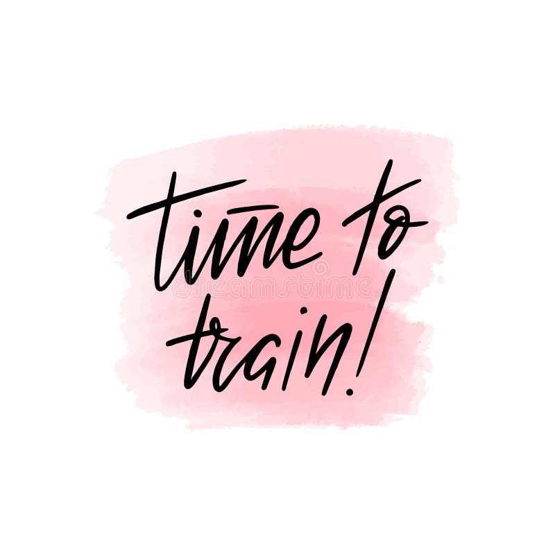 Lettering time to train stock vector. Illustration of backdrop - 151603688