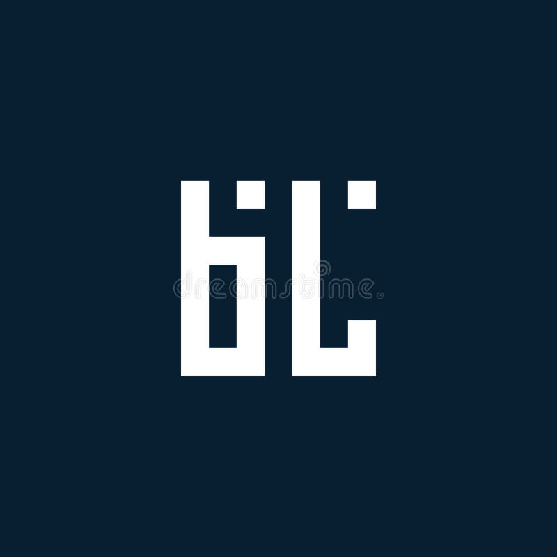 BL Initial Monogram Logo with Geometric Style Stock Vector ...