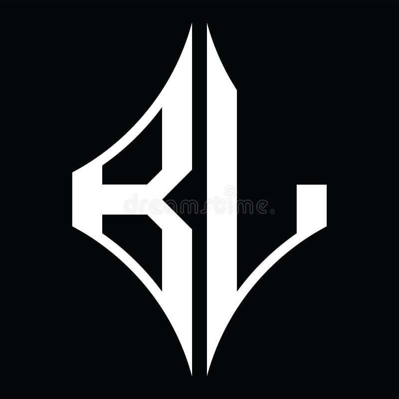 BL Logo Monogram with Diamond Shape Design Template Stock Vector ...