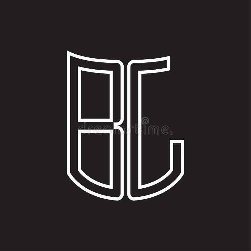 BL Logo Monogram with Ribbon Style Outline Design Template Stock Vector ...