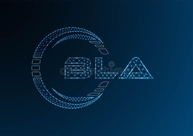 BLA Low Poly Letter Logo Vector Design. BLA Stock Illustration ...