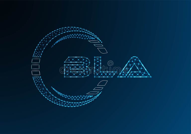 BLA Low Poly Letter Logo Vector Design. BLA Stock Illustration ...