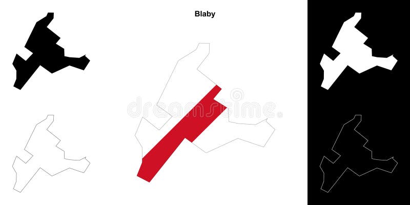 Blaby outline map stock vector. Illustration of area - 334900759