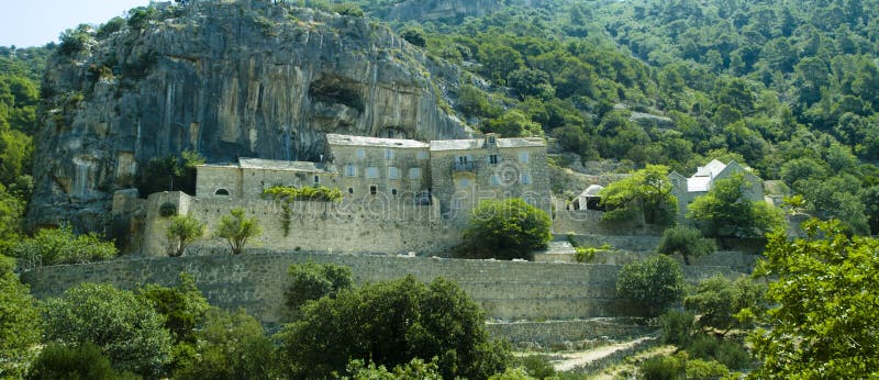 Blaca Hermitage stock photo. Image of brac, croatia, panorama - 22599694