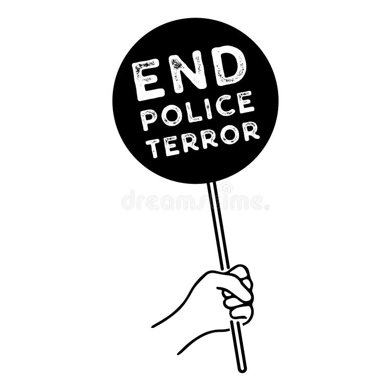 End Police Terror Illustration Stock Vector - Illustration of police ...