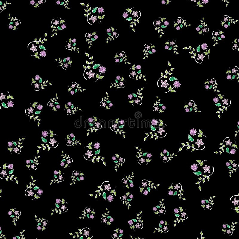 Colorful Daisies Ditsy Flowers Pattern Stock Vector - Illustration of ...