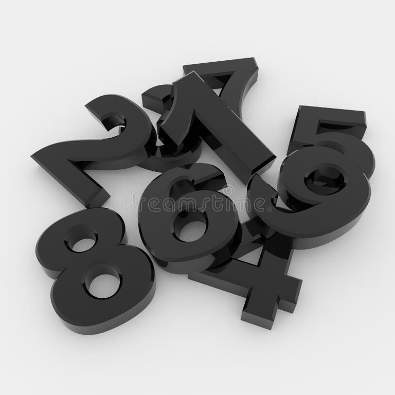 Numbers Black White Stock Illustrations – 38,498 Numbers Black White ...