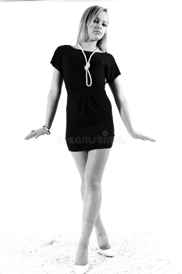 Black and White Fashion Model Stock Image - Image of studio, girl: 7690225