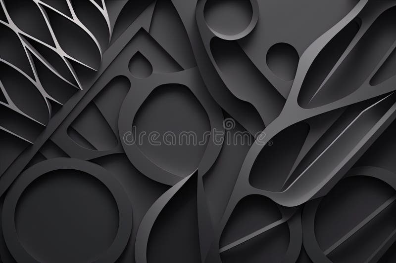 Black Abstract Background with Dark Concept, Generative AI Stock ...