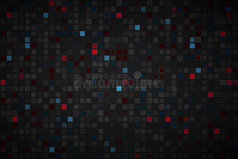 Black Abstract Background with Different Transparent Squares. Red, Blue ...