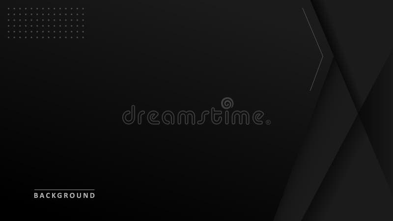 Black Abstract Background with Geometric Shapes. Vector Background ...