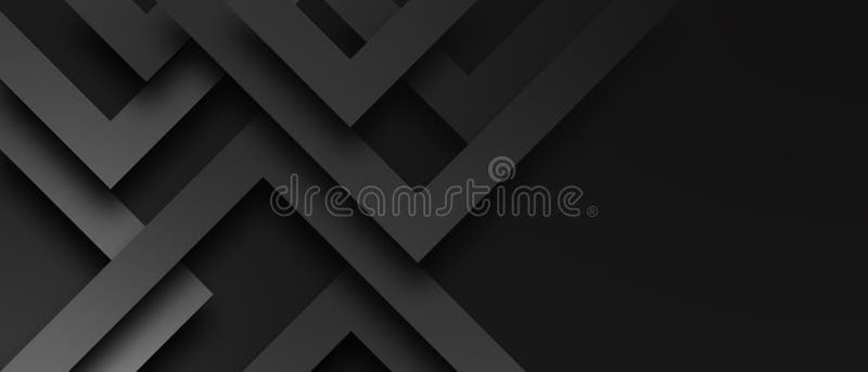 Black Abstract Banner Background Stock Illustration - Illustration of ...