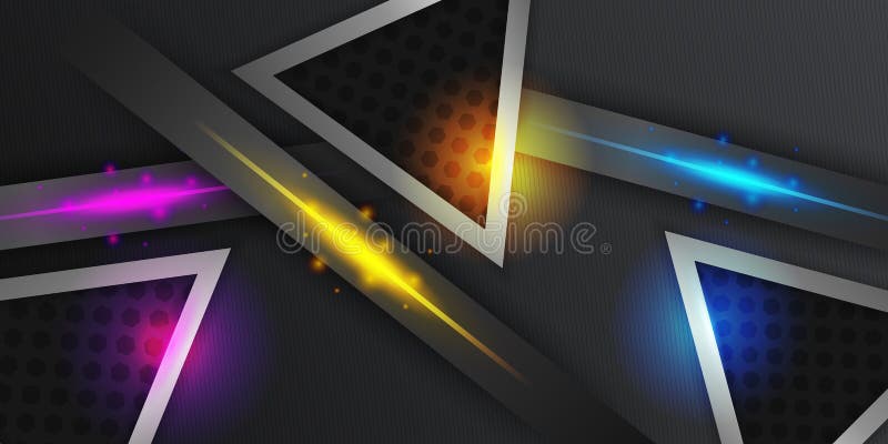Black Abstract Diagonal Overlap Layers Background with Red Blue Yellow ...
