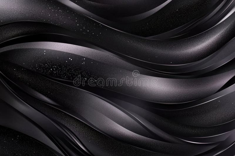 Black Abstract Flowing Wave Layers Modern Luxury Background Stock ...