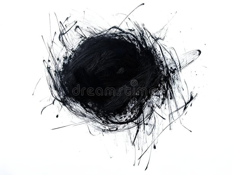 Black Abstract Ink Blot Textured Background Stock Illustration ...