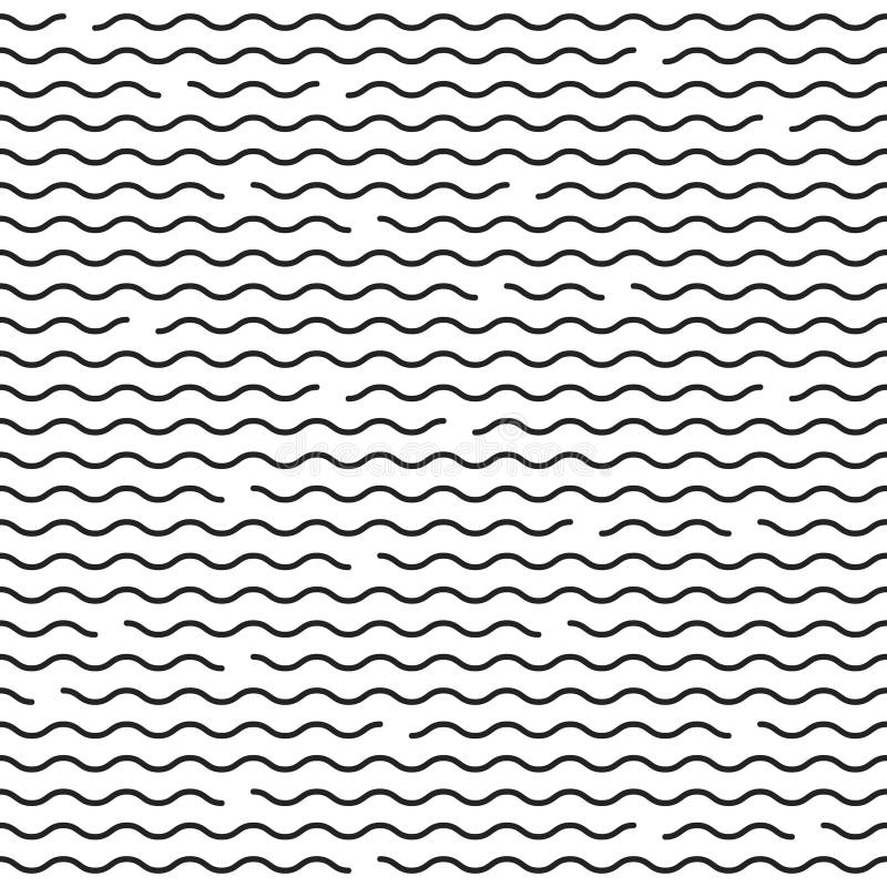 Black Abstract Linear Wave Texture or Pattern Stock Illustration ...