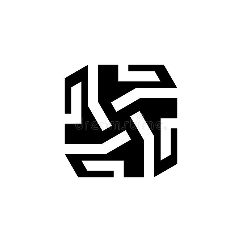 Black abstract logo stock vector. Illustration of symbol - 175263806