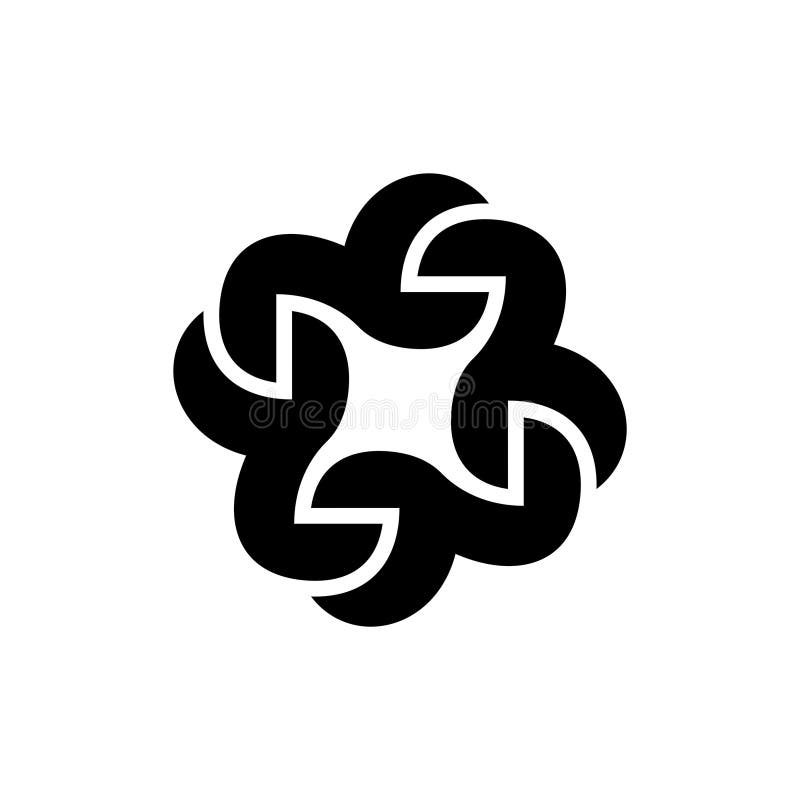 Black abstract logo stock vector. Illustration of abstraction - 175277903