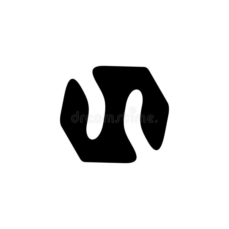 Black Abstract Logo Design Template Stock Vector - Illustration of ...